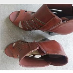 Massini | Shoes | New Brown Sandal Bootie Open Toe Massini 1 | Poshmark